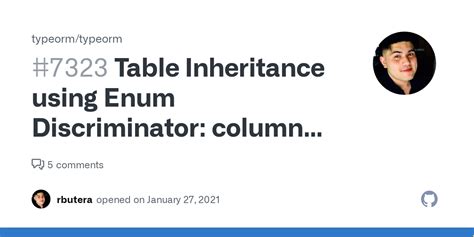 table inheritance using enum discriminator column of relation already