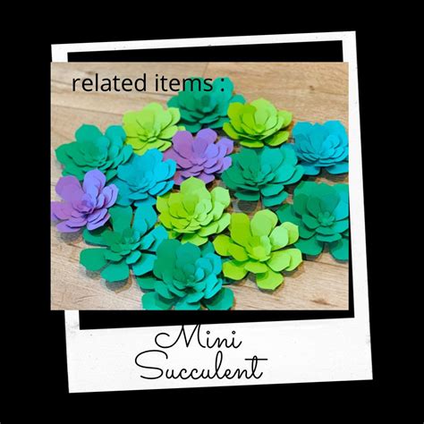 Paper Succulent Backdrop Paper Flower Succulent Giant Paper Etsy