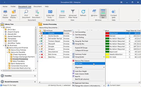 column header bar