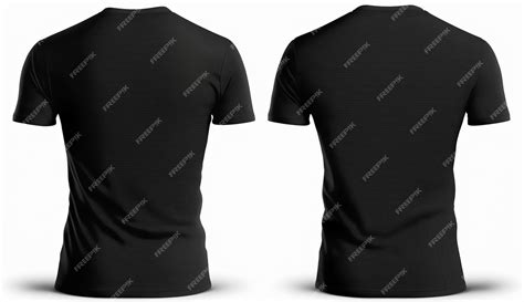 Premium Photo Blank Black Shirt Mock Up Template Generative Ai