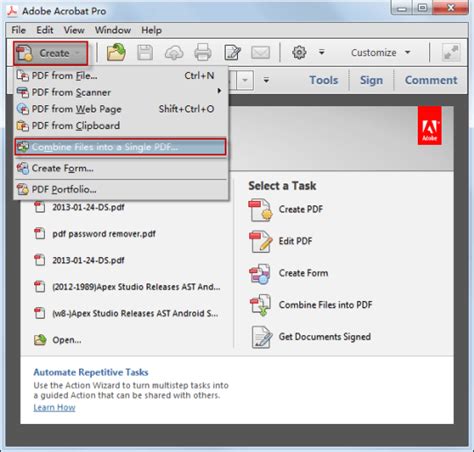 how to combine pdf files into one