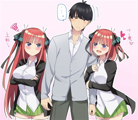 Nakano Nino And Uesugi Fuutarou Go Toubun No Hanayome Drawn By
