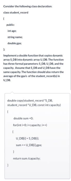solved consider the following class declaration class
