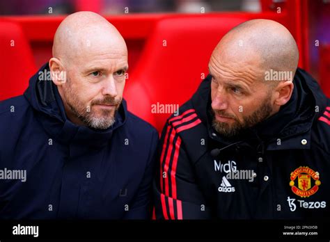 Manchester United Manager Erik Ten Hag Left And Assistant Manager