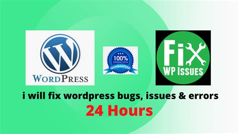 i will fix wordpress issues errors and bugs for 10 seoclerks