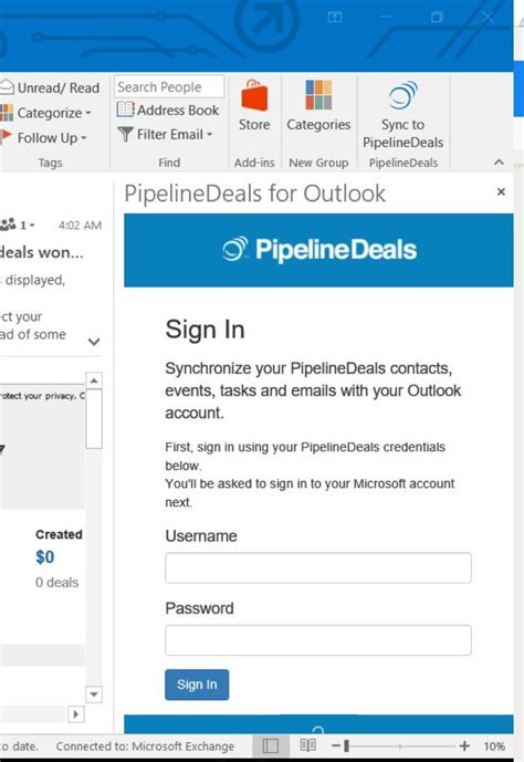 outlook installing the add in knowledge base pipeline
