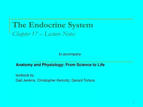 Ppt The Endocrine System Chapter 17 Lecture Notes Powerpoint