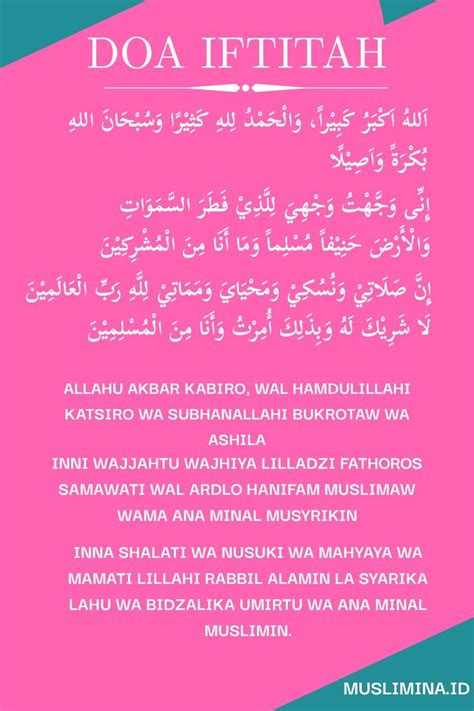 Doa Iftitah Rumi Terjemahan Doa Iftitah Dalam Bahasa Melayu