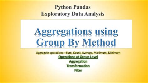 python group aggregation youtube