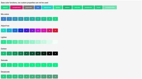 sass color functions