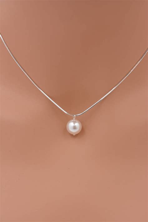 Set Of 6 Bridesmaid Pearl Necklaces Single Pearl Pendant On Etsy