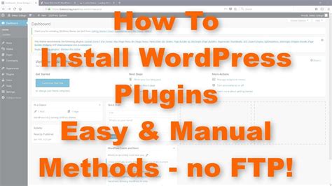 how to install wordpress plugins automatically and manually no ftp youtube