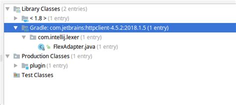 how to add a dependency on the tellij lexer classes in gradle
