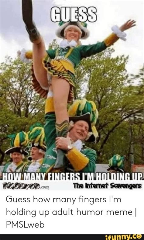 Guess How Many Fingers Im Holding Up Adult Humor Meme I Pmslweb