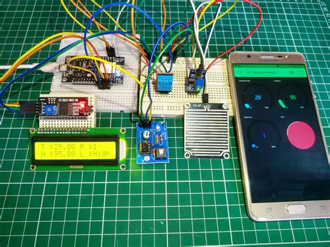 iot weather monitoring system nodemcu blynk app