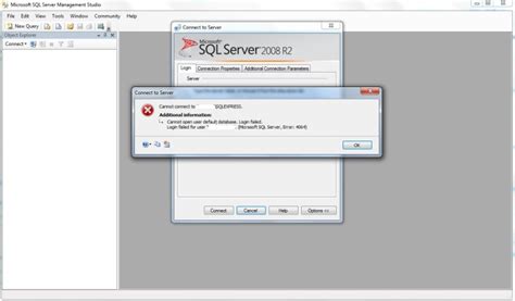 fix cannot open user default database login failed login failed for