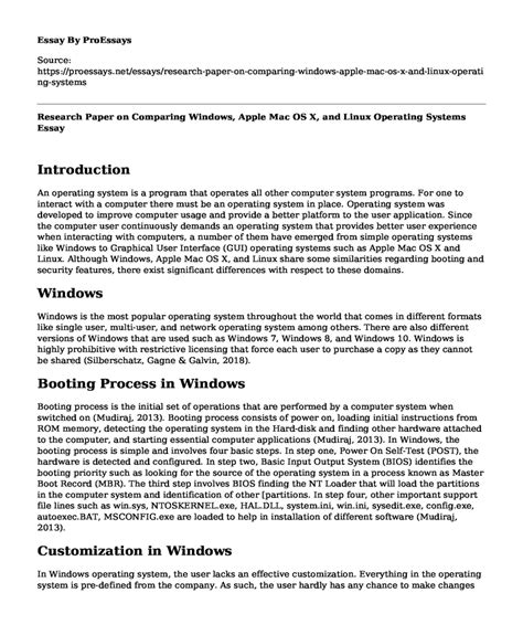 📚 research paper on comparing windows apple mac os x and linux
