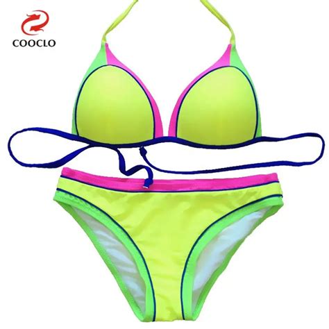Cooclo Sexy Bikinis 2019 Patchwork Brazilian Biquinis Micro Bikini Top