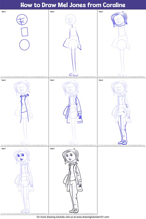 How To Draw Mel Jones From Coraline Coraline Step By Step