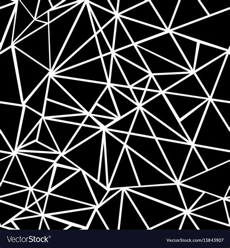 Vector Black And White Geometric Mosaic Triangles Repeat Seamless