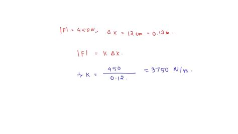 Solved A Spring Is Pulled To 12 Cm And Held In Place With A Force Of