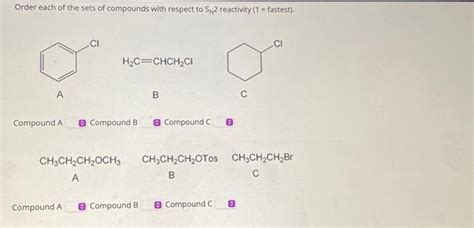 Solved Order Each Of The Sets Of Compounds With Respect To