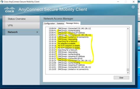 cisco anyconnect network access manager and windows 10 wifi adapter