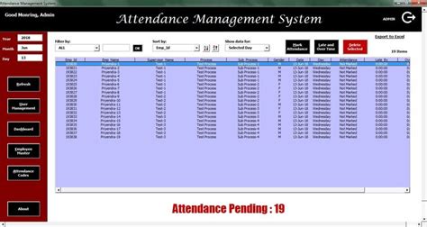attendance management system v1 0 ams has been developed in ms excel