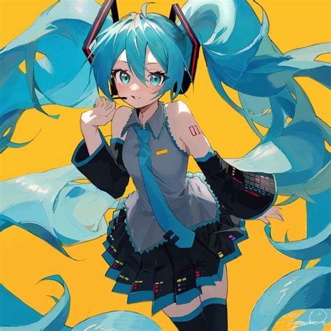 Safebooru 1girl Absurdly Long Hair Aqua Eyes Aqua Hair Aqua Nails