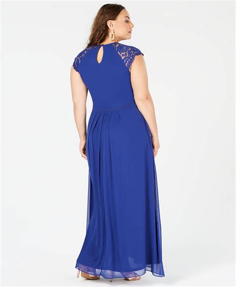 City Chic Trendy Plus Size Lace Trim Maxi Dress Macys
