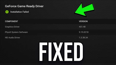 Fix Geforce Game Ready Driver Installation Failed On Windows 10 11