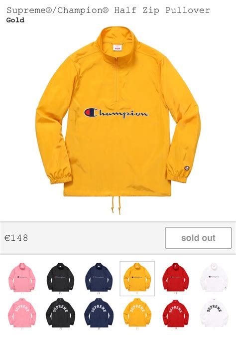 46％割引ブルー系 M安い購入 Supreme Ss17 Champion Half Zip Pullover ナイロンジャケット ジャケット
