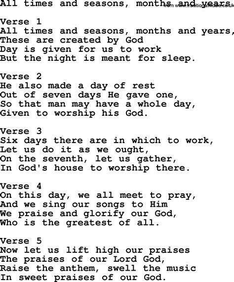 All Times And Seasons Months And Years Apostolic And Pentecostal