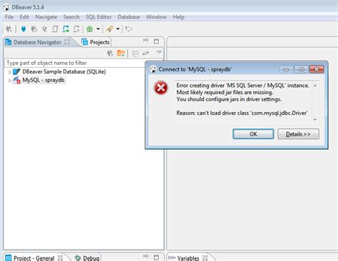 jar cannot configure dbeaver in windows stack overflow