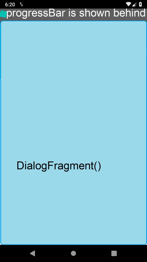 android show progressbar over dialog fragment stack overflow