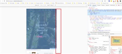 html entire website has white margin on its right side in mobile view