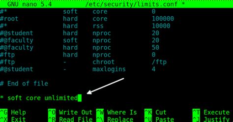how to enable core dump in linux