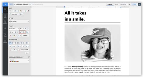 how to add edit delete text in writer