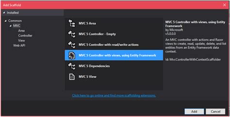 asp mvc scaffolding javatpoint