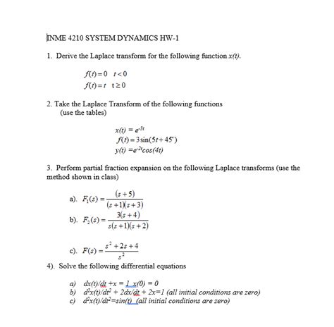 solved derive the laplace transform for the following function x t