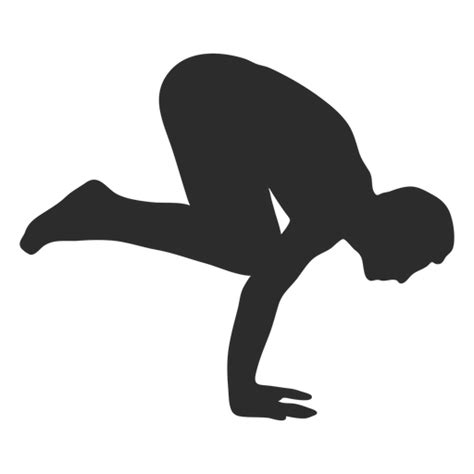 Design Png E Svg De Silhueta De Corvo De Guindaste De Ioga Para Camisetas