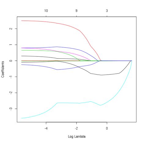 r adding labels on curves in glmnet plot in r itecnote