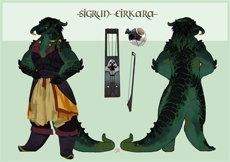 Artstation Dragonborn Character Concept Sgrun