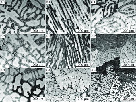 Microstructure Of Al 4 5 Wt Cu Alloy At Different Positions Of
