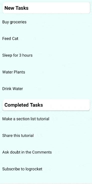 react native sectionlist tutorial with examples logrocket blog