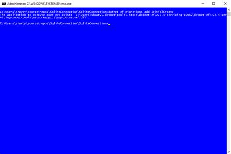 `dotnet ef` does not work after running `dotnet tool install g dotnet