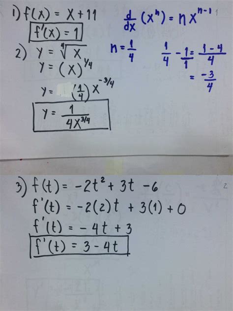 Lesson 4 Solved Prob In Derivative Of Algebraic Functions Pdf