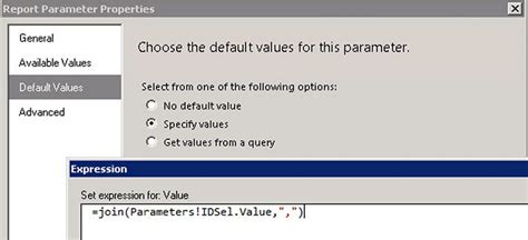 passing a multiple value parameter to a query or report with data