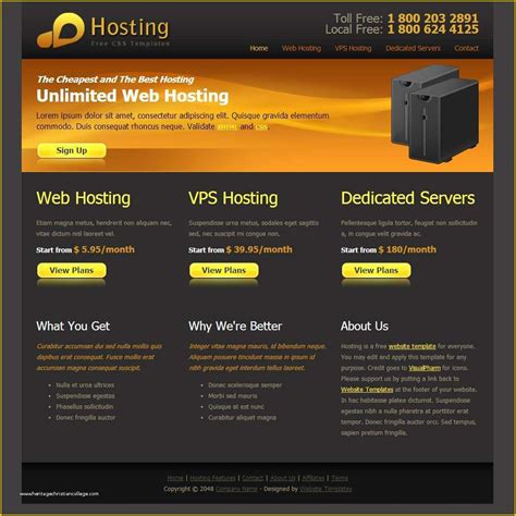 free science website templates of web hosting free html css templates