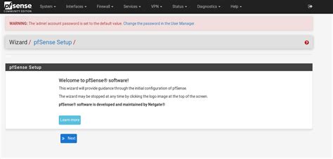 pfsenese setup 1 admin by accident